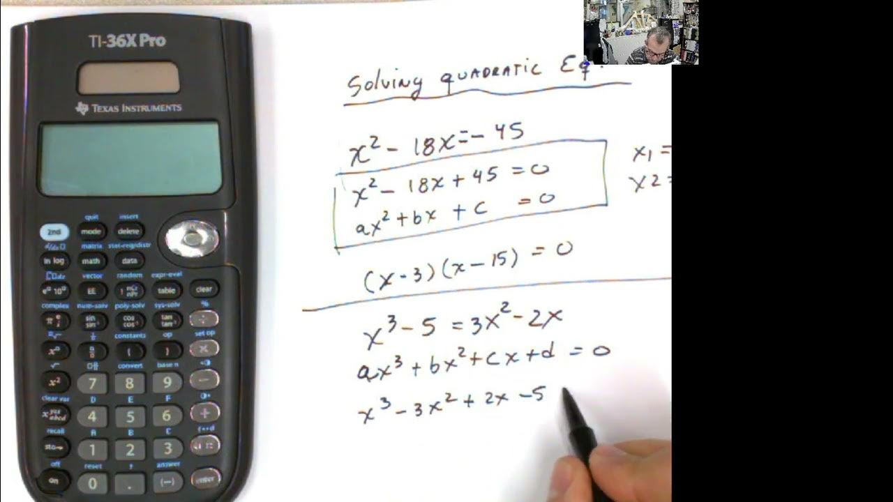 Solving cubic equation using TI36x Pro - YouTube