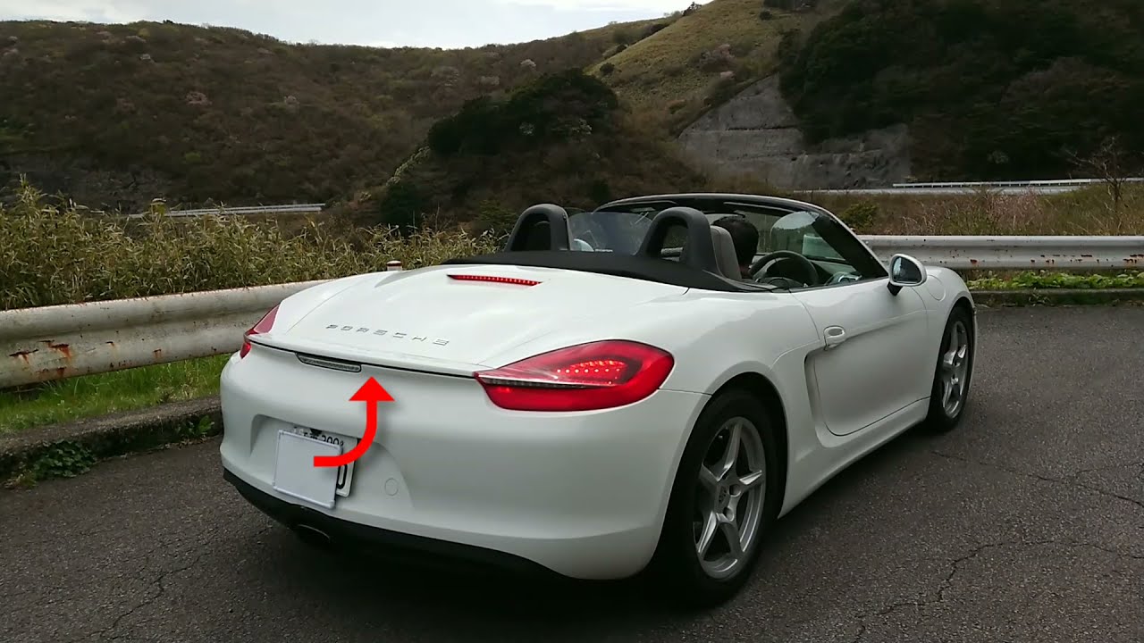 ポルシェボクスター 981型 格納式リアスポイラー Porsche Boxster 981 retractable rear spoiler ...