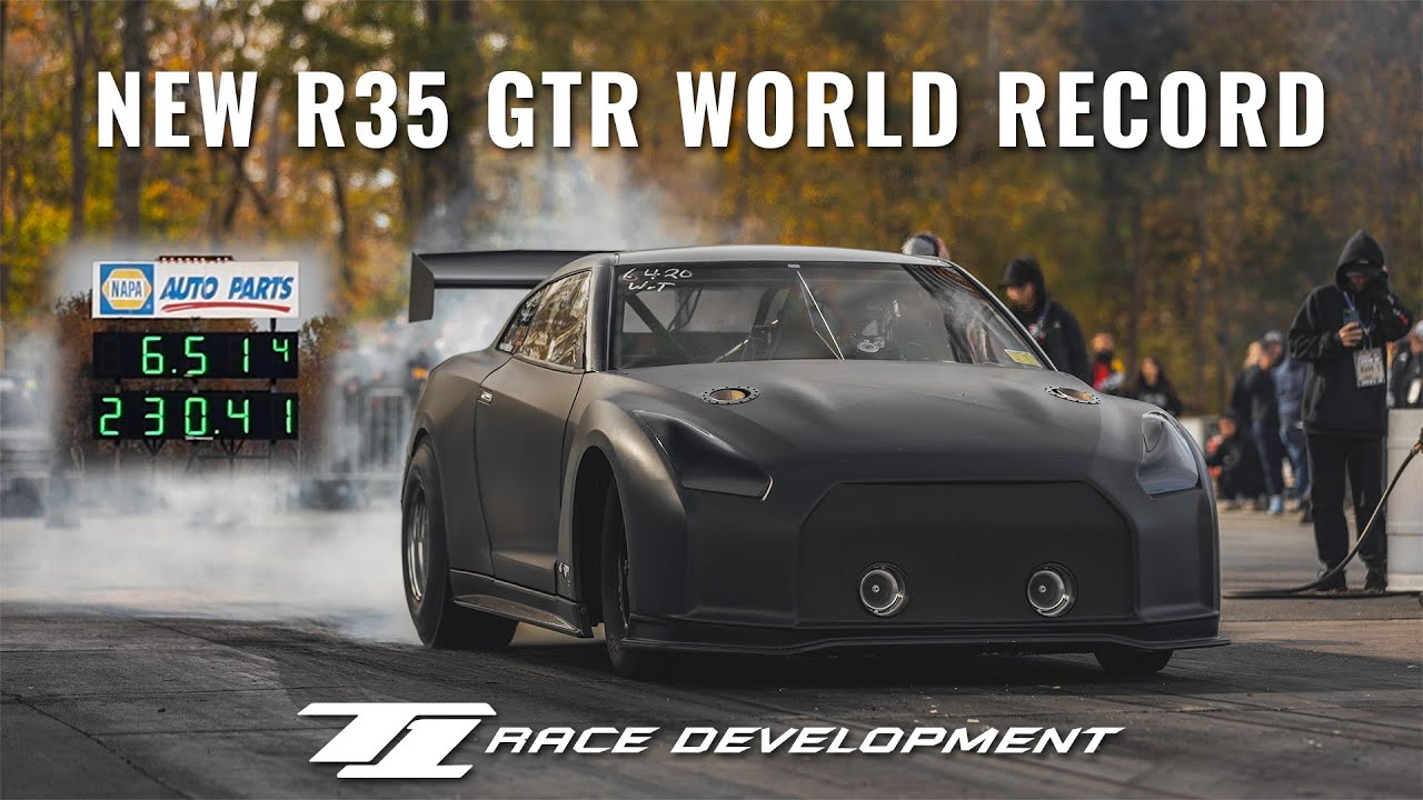 T1 Breaks R35 GTR World Record - 6.51 @ 230mph! - YouTube