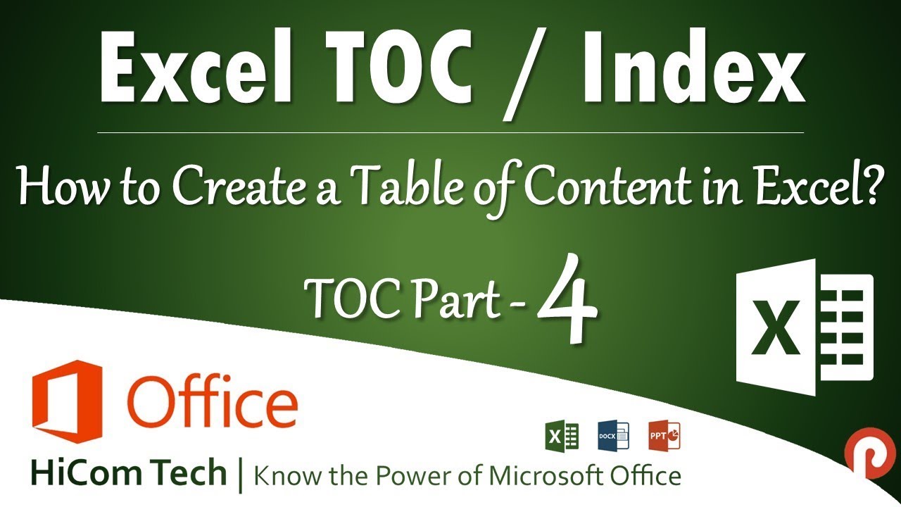 How To Create A Table Of Contents In Excel TOC Part 4 YouTube how-to-create-a-table-of-contents-in-excel-toc-part-4-youtube