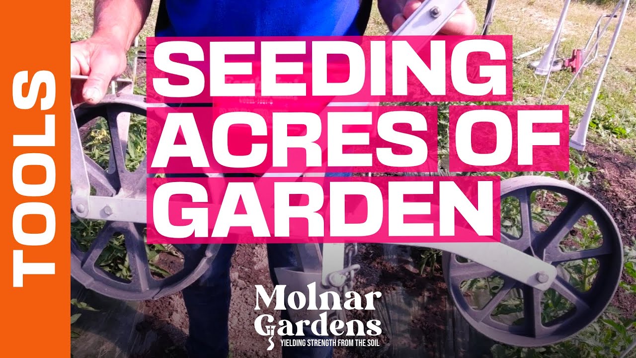 How I Seed Acres of Garden | Farming Naturally | EarthWay Seeder - YouTube