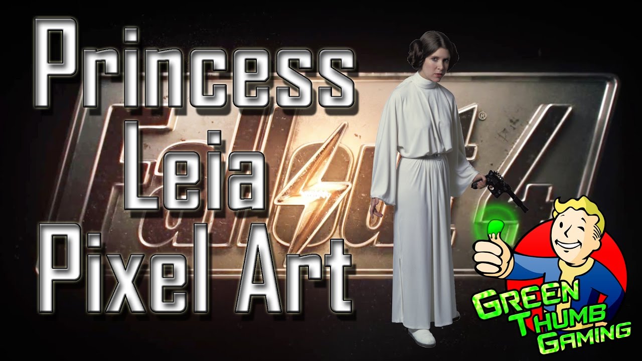 Fallout 4 | Princess Leia Pixel Art | In Memory of Carrie Fisher - YouTube