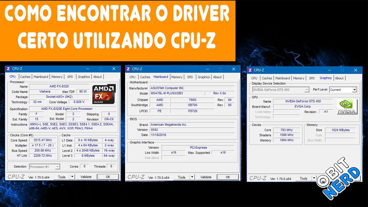 Como ENCONTRAR o driver certo utilizando CPU-Z - YouTube
