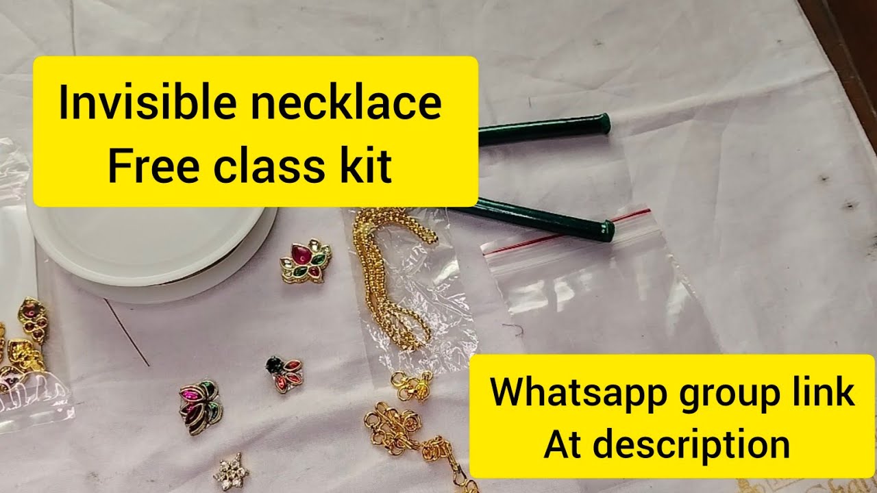 Invisible necklace free class kit/ combo kit/ invisible raw material ...