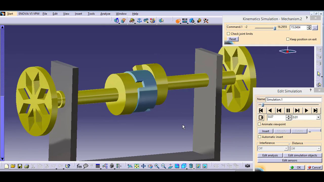 catia v5 animation ##2: (oldham coupling) - YouTube