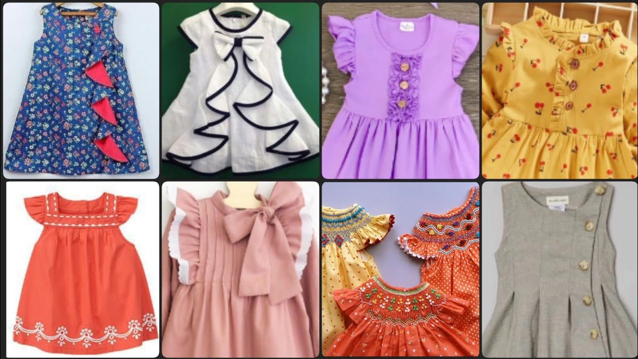 Top Classic Unique Neck Designs For Kids Frocks & Top Designs - YouTube