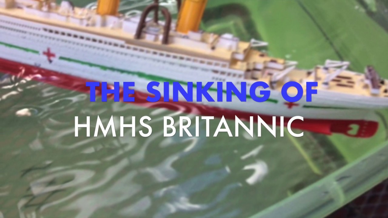 Britannic model sinking - YouTube