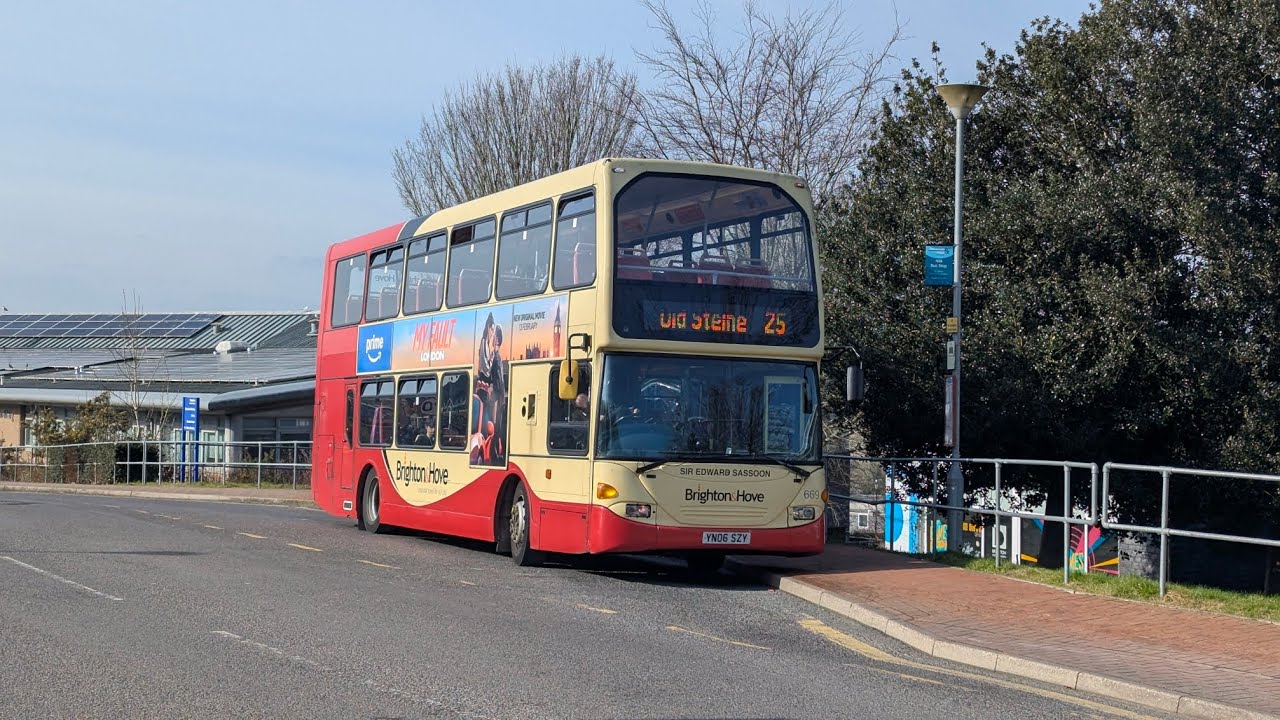 Brighton & Hove Bus 669 YN06 SZY on route 25 - YouTube