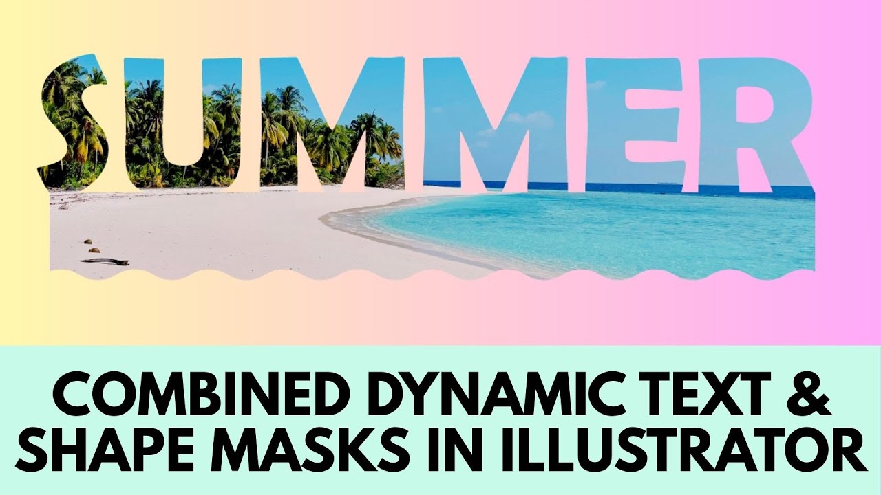 Illustrator: Dynamic Text & Shape Mask Effect - YouTube