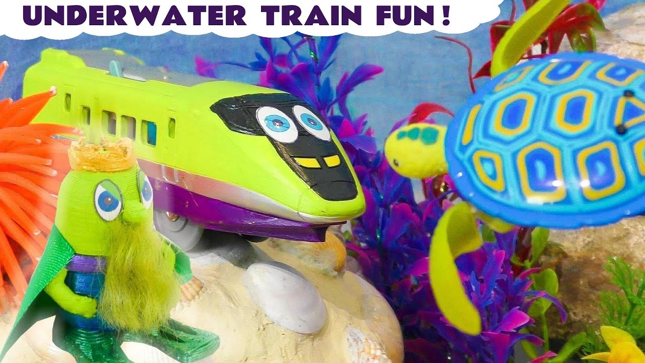 The Funlings King Barnacle drives the Funling Express Underwater - YouTube