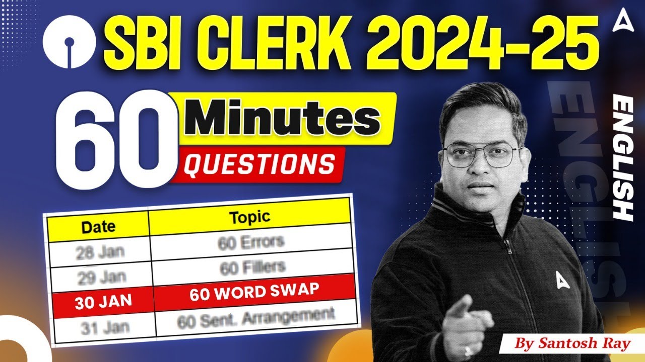 SBI Clerk English 2024-25 | SBI Clerk English Word Swap | Word Swap By ...
