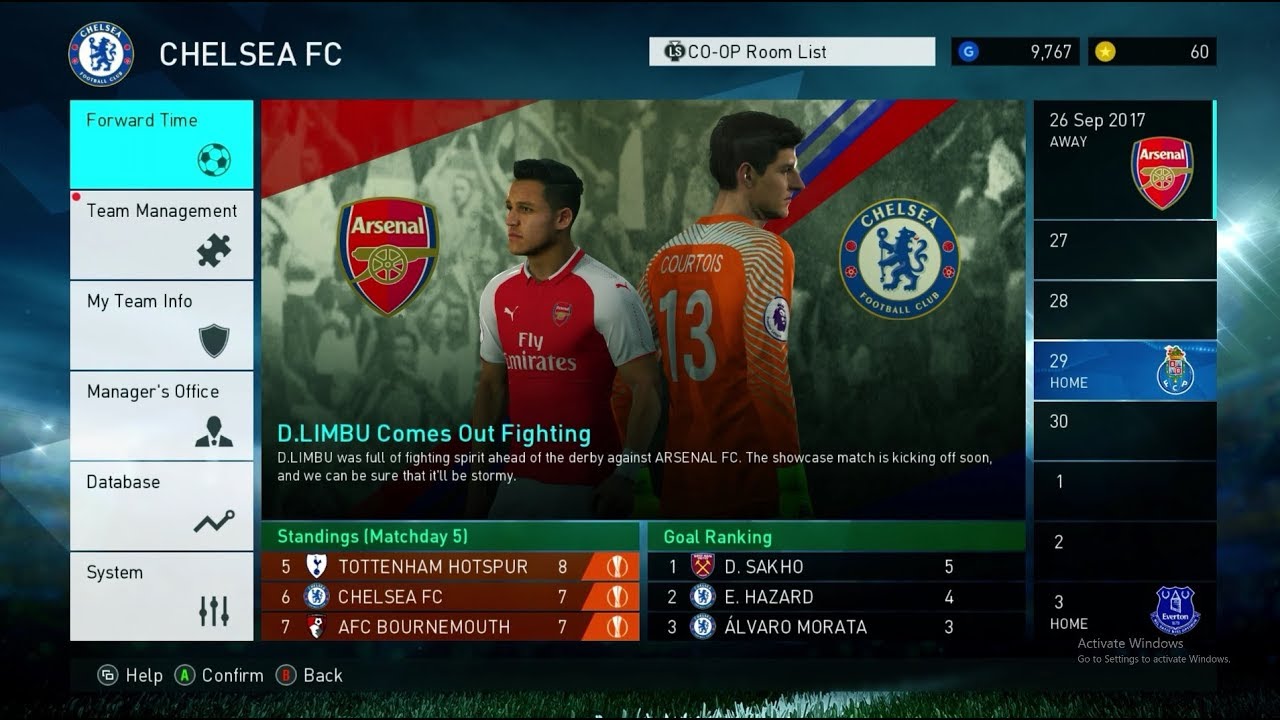 PES 2018 ML #6 "CHELSEA VS ARSENAL" - YouTube