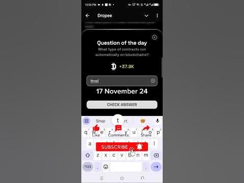 17 November Dropee question of the day | Dropee daily tasks - YouTube