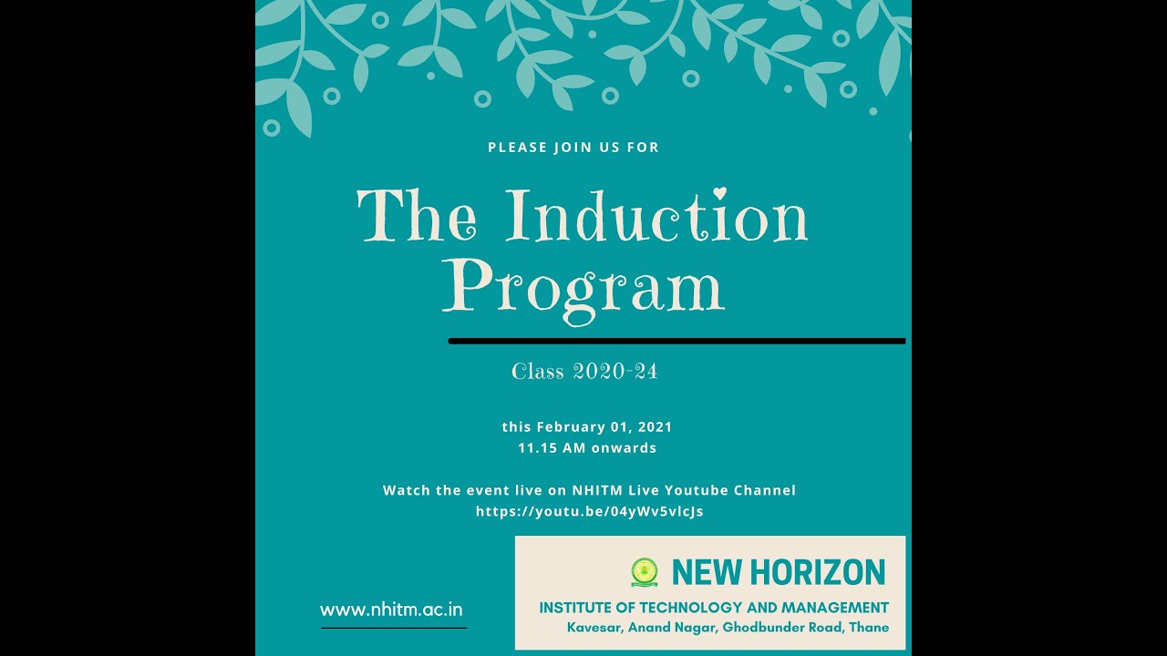 First Year Induction Program - YouTube