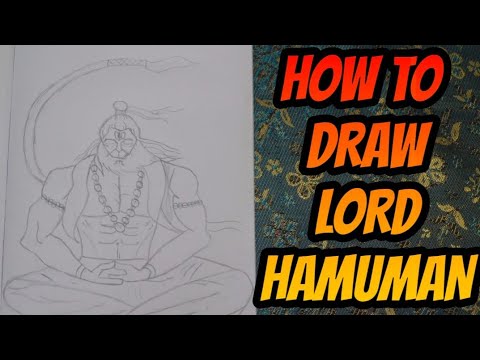 How to draw lord hanuman #trending #viral @VCARTSandSKETCHES - YouTube