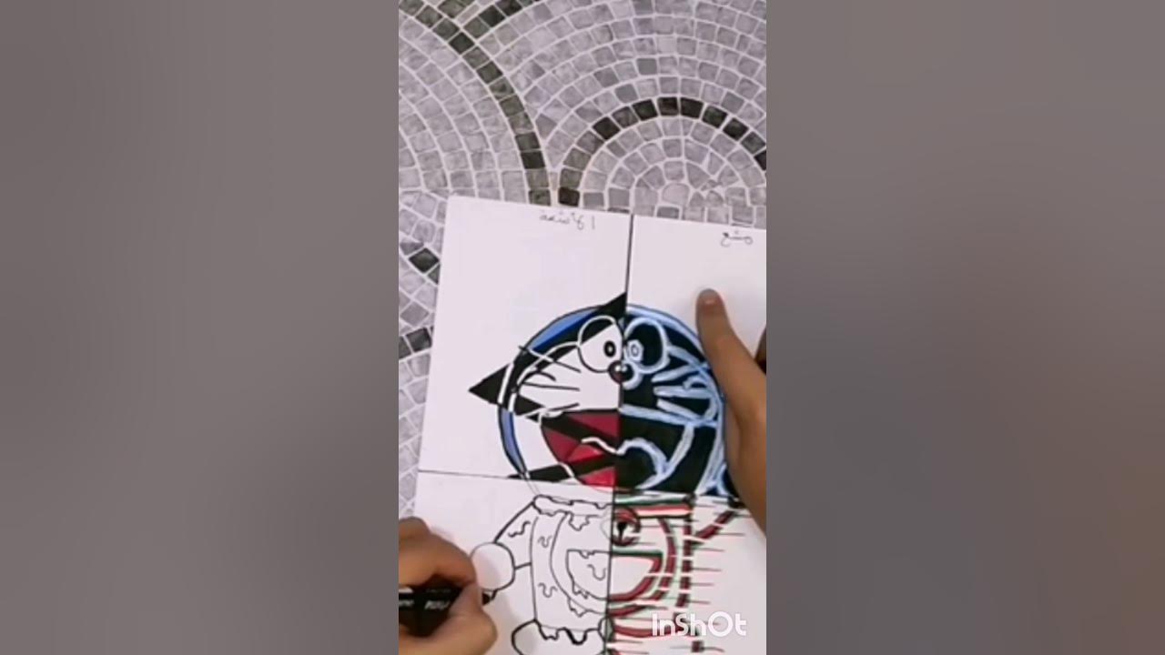 رسمة اربع اقسام الذوبان #reels #challenge #رسم #shorts - YouTube