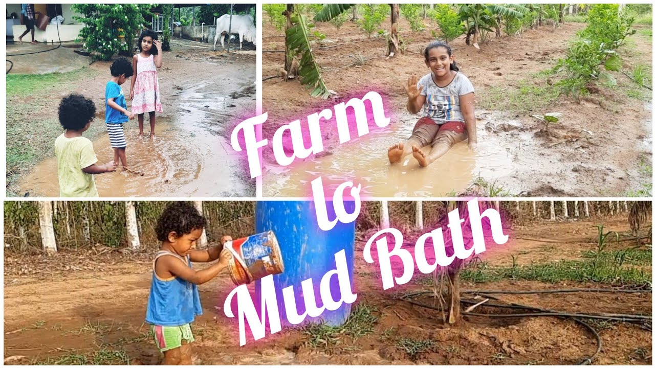 Mud Bath / My Crazy Kids have Fun in the Mud / Playing in the Mud ...