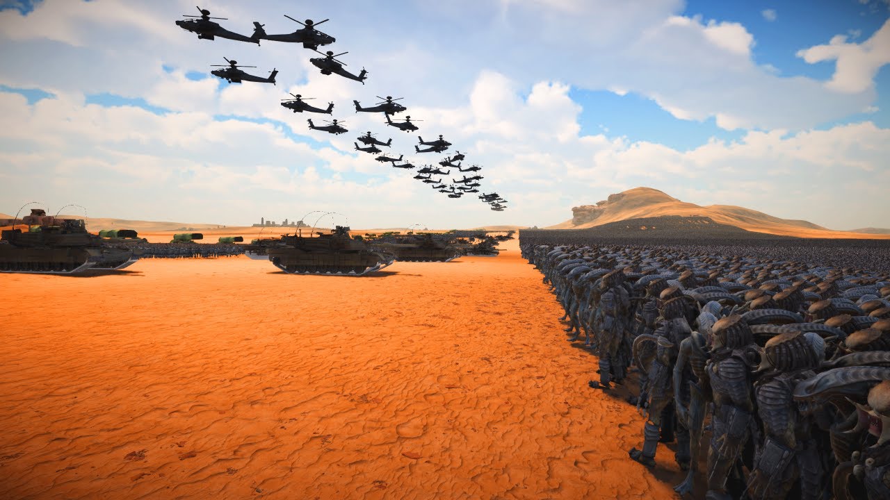 US ARMY VS 1,000,000 PREDATORS AND XENOMORPHS - Ultimate Epic Battle ...