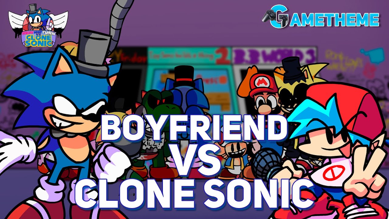 FNF Boyfriend VS Clone Sonic (FNF Mod) | FNF VS Clone Sonic - YouTube