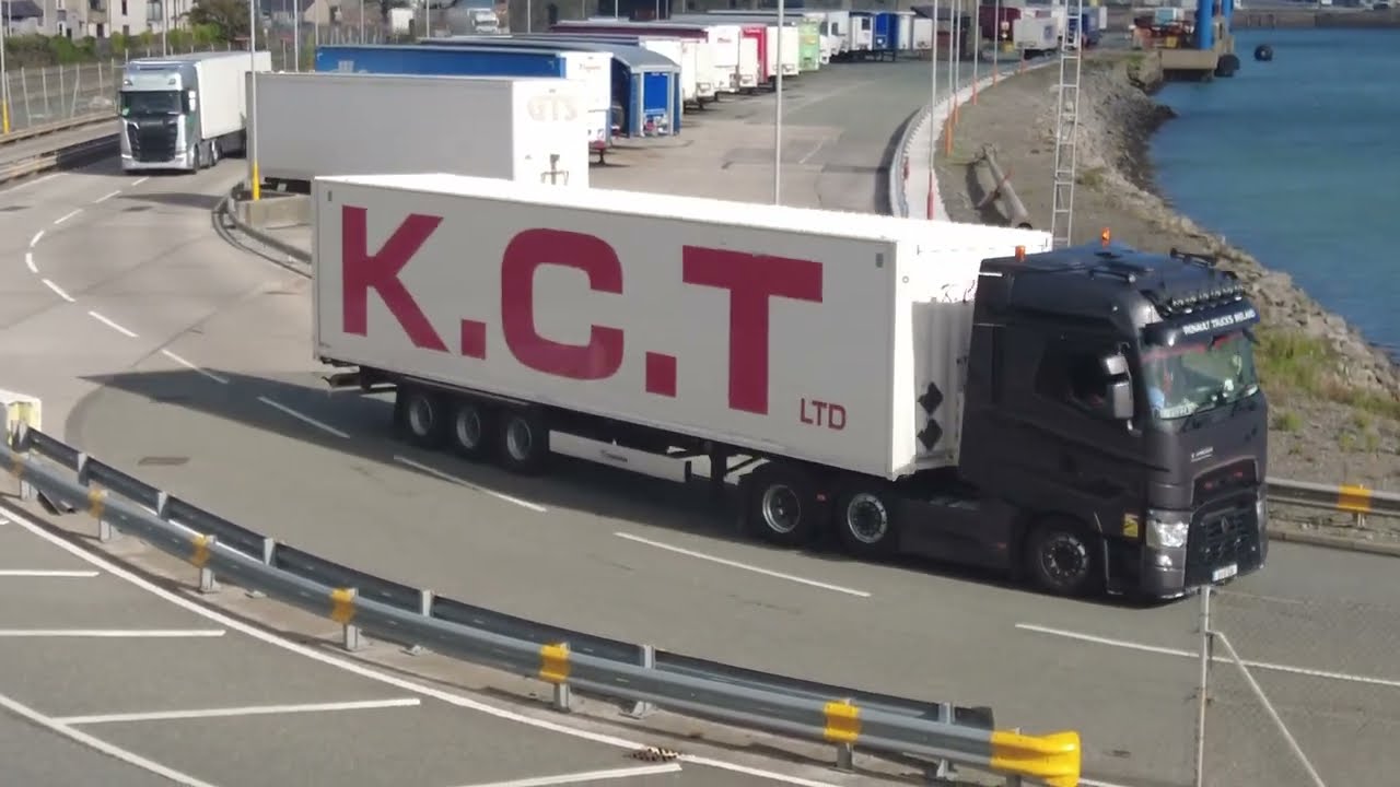 Irish Lorries at Holyhead - YouTube