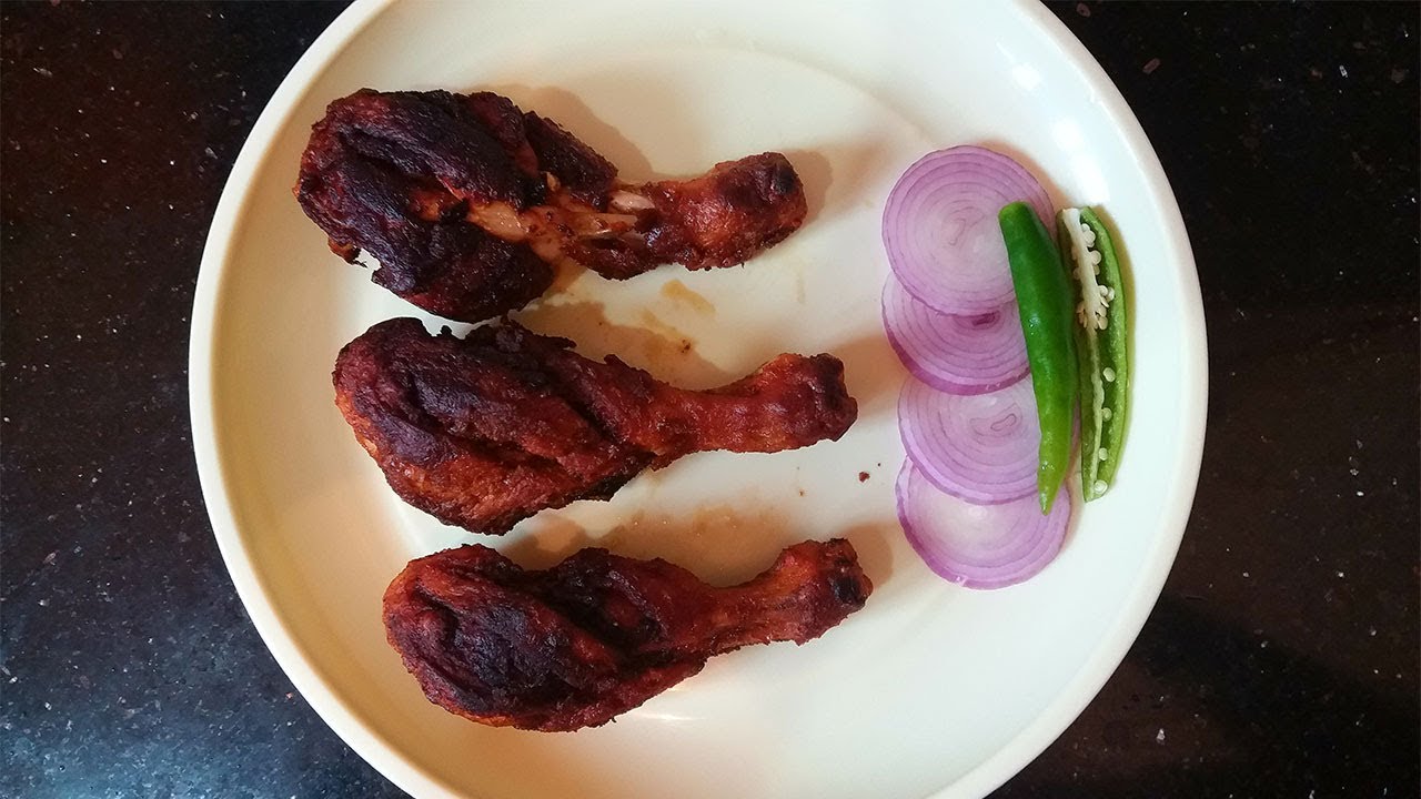 Easy Chicken Leg Fry using Less Oil - YouTube
