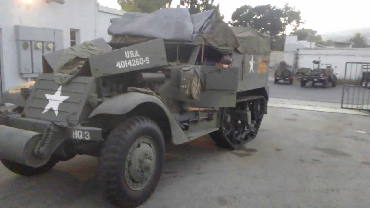 Driving WW2 halftrack 805 santa barbara - YouTube
