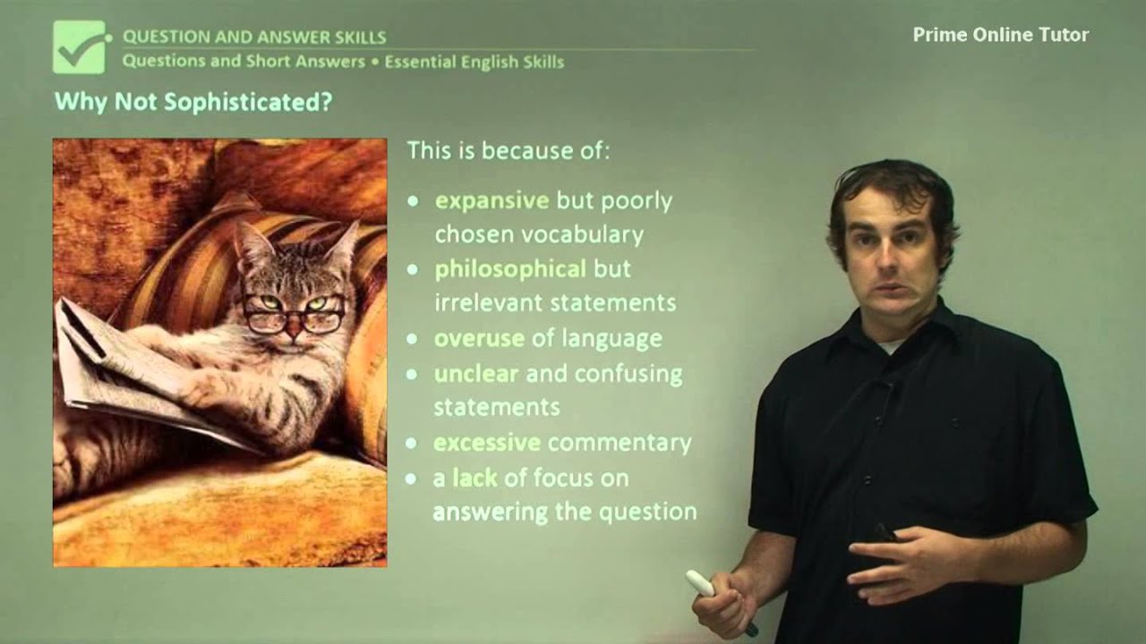 √ Preparing Sophisticated Answers - Answer Skills for English Exams ...