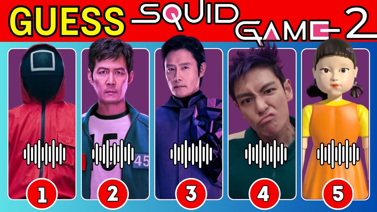 Guess SQUID GAME 2🦑Characters by Their Voice & Song 🎧Squid Game Season ...