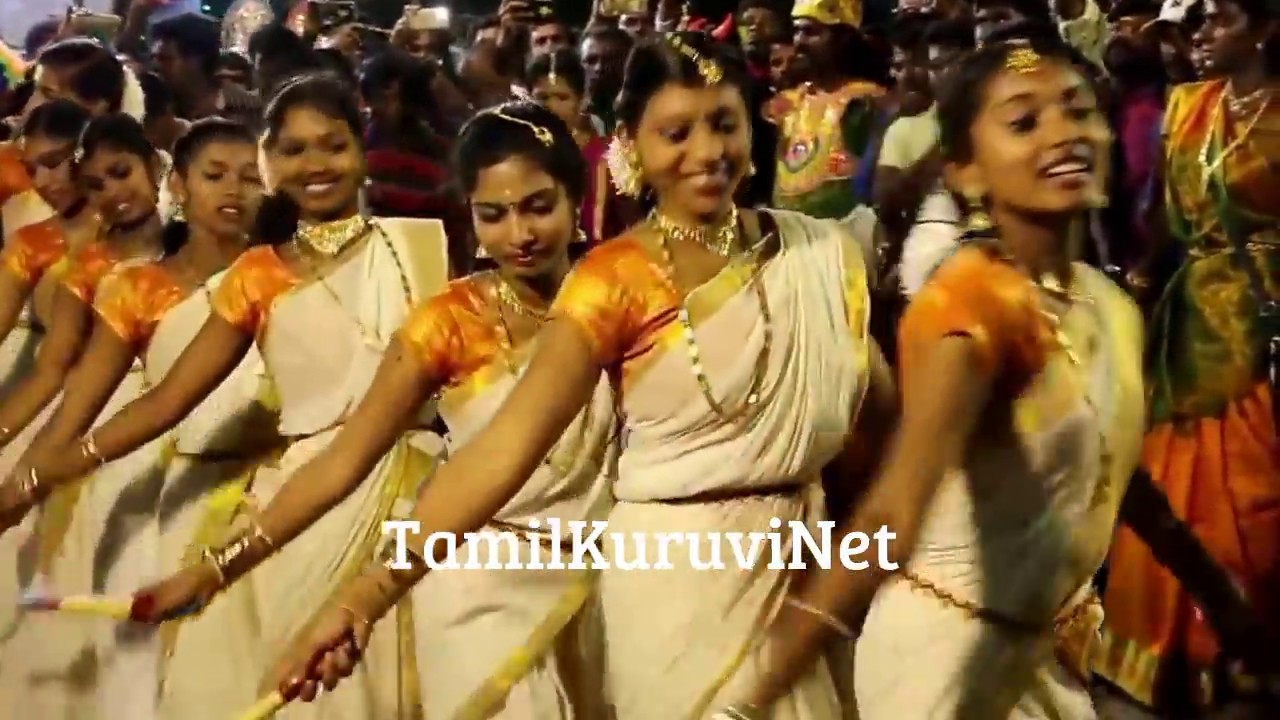 Tamil Cute Girls Dance Ramayana Katte Kulasai Dasara dance Program ...