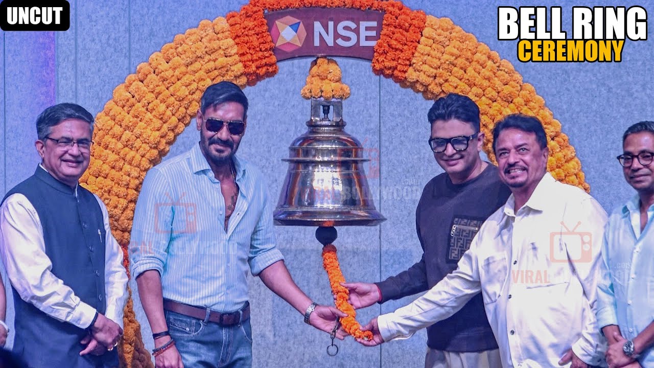 UNEDITED -Bell Ring Ceremony With Ajay Devgn, Bhushan Kumar, Raj Kumar ...