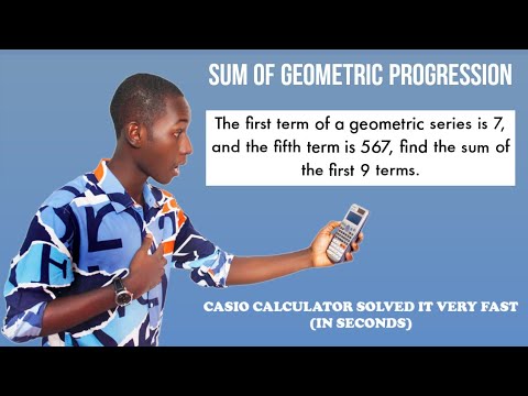 SUM OF GEOMETRIC PROGRESSION CALCULATOR TRICK: Solve (fast) with Casio ...
