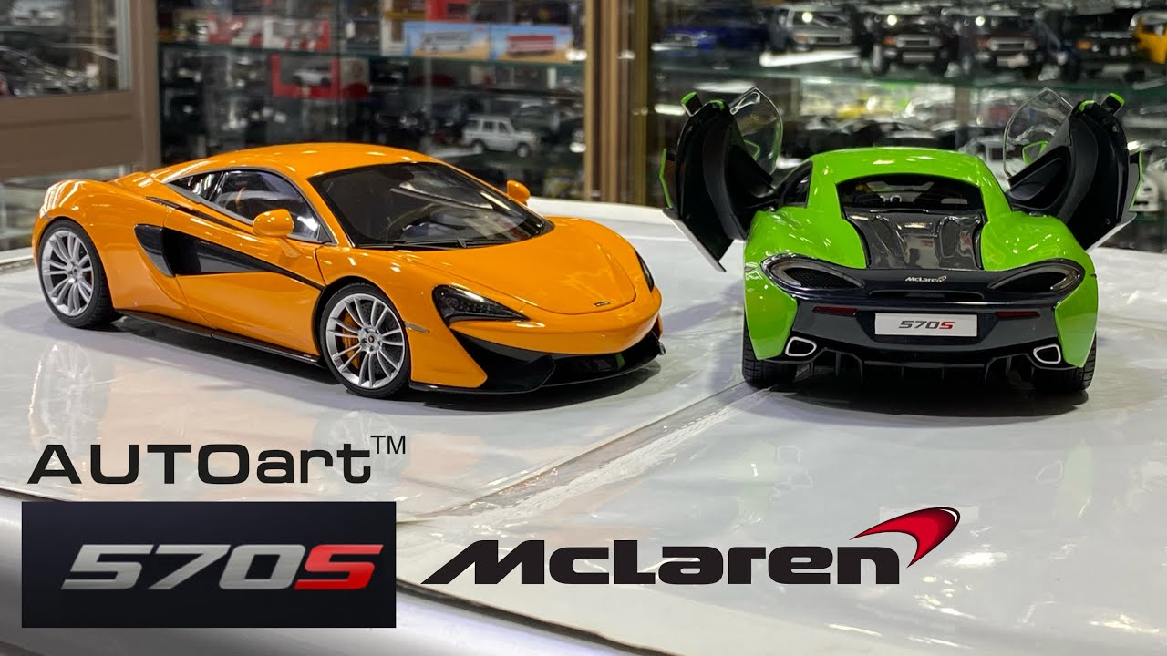 McLaren 570s by AUTOart 1:18 Orange | Green | DieCast Miniature | insta ...