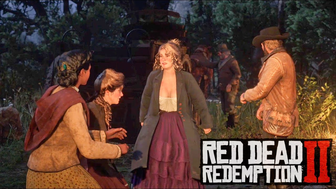 Arthur gets the girls excited - RDR2 - YouTube