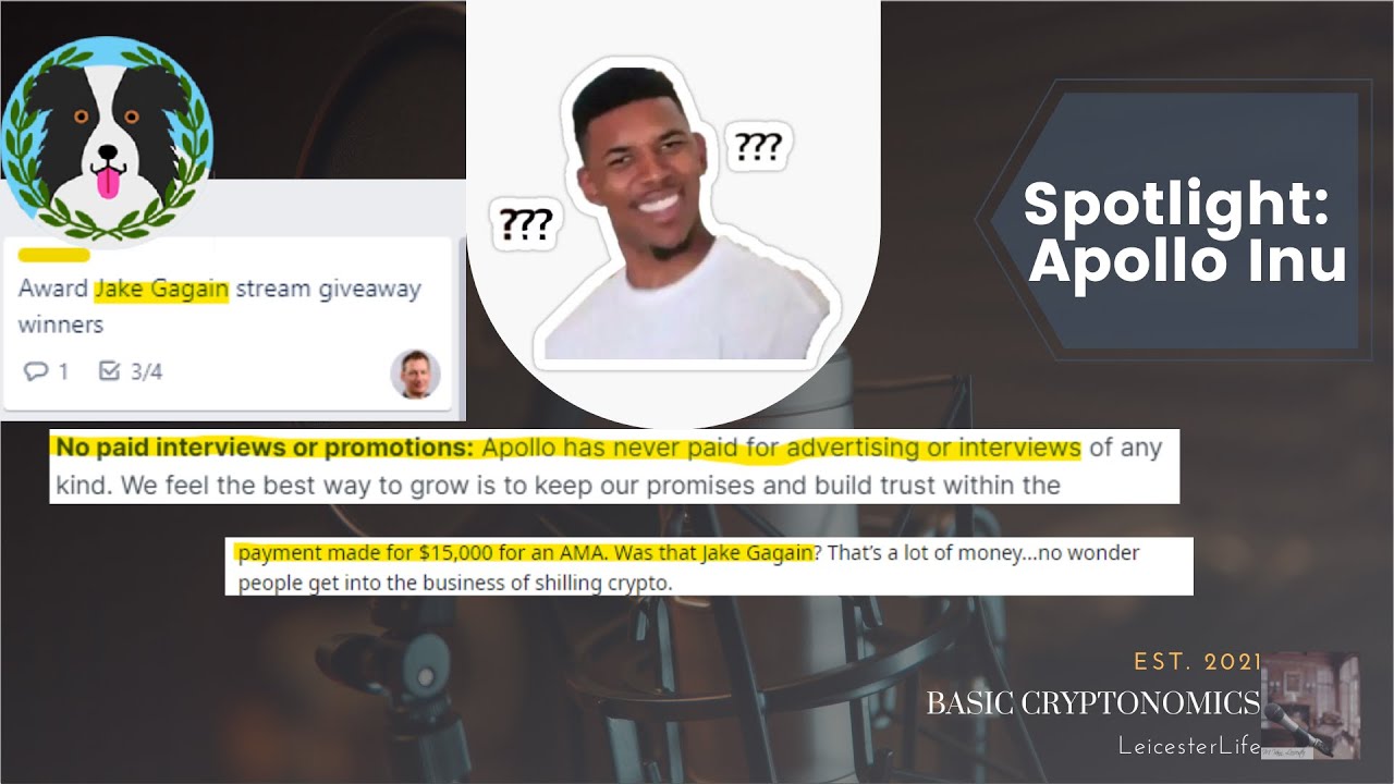 Leicester On The Apollo Inu (aka Apollo Crypto DAO) Token - YouTube