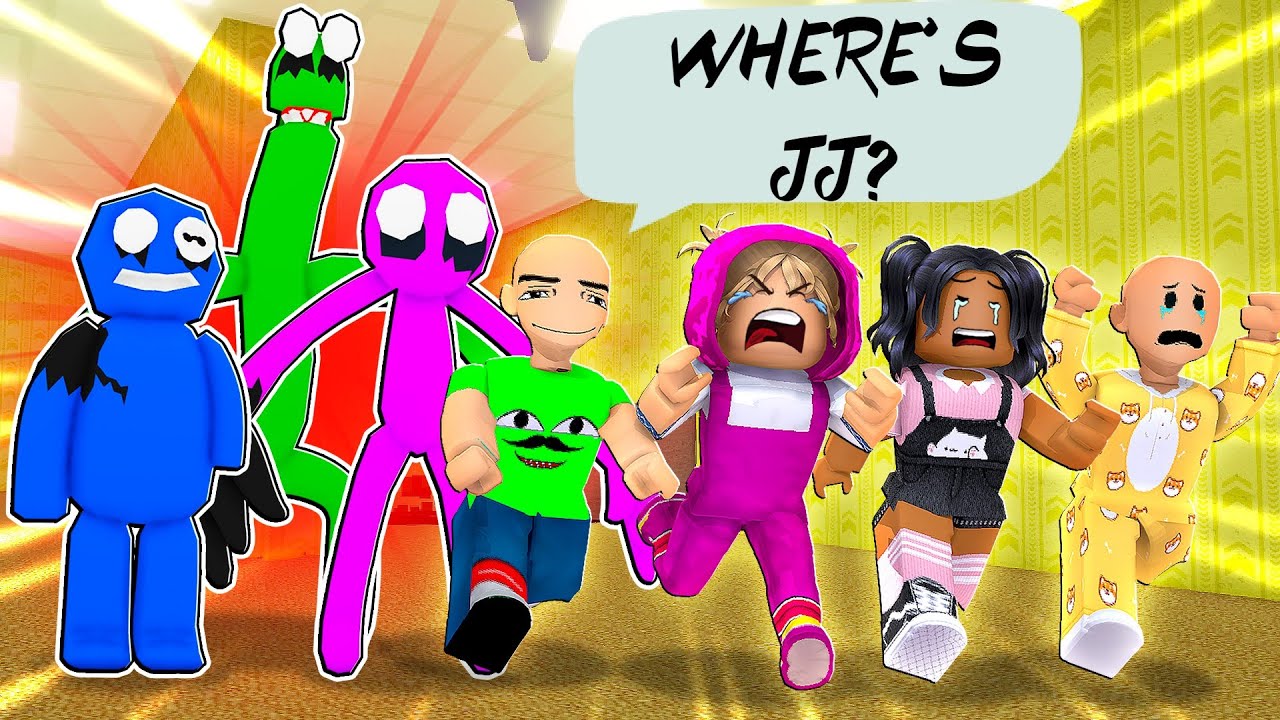 RAINBOW FRIENDS IN THE BACKROOMS WITH JJ, BOBBY, ZOEY AND MASH| Roblox ...
