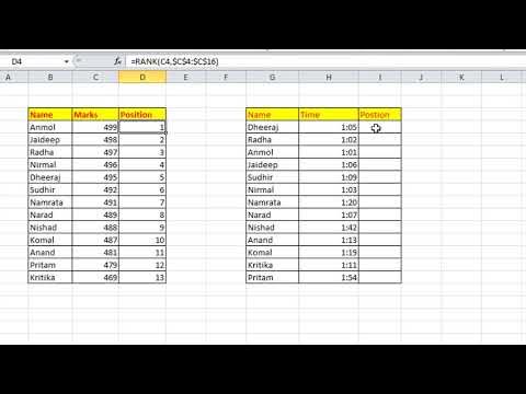 Rank Formula Advance in Ms Excel - YouTube