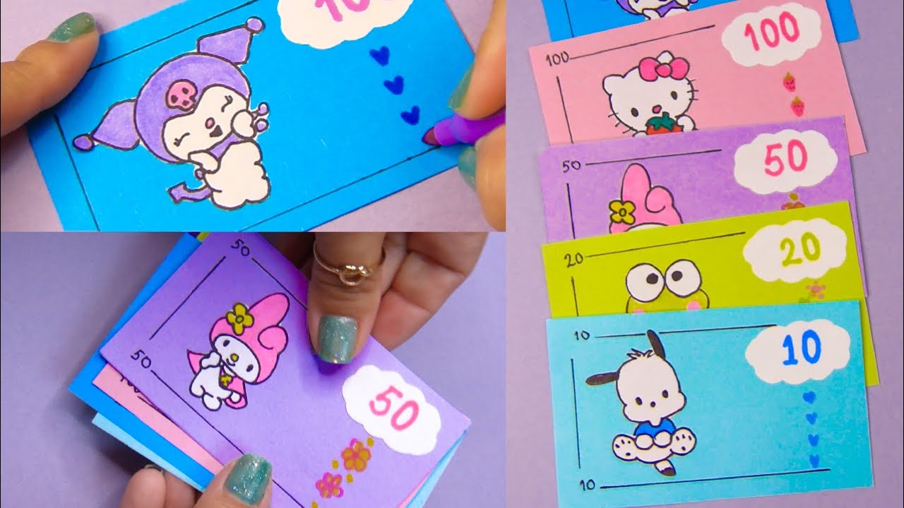 How to make Cute Fake money | DIY monopoly money - YouTube