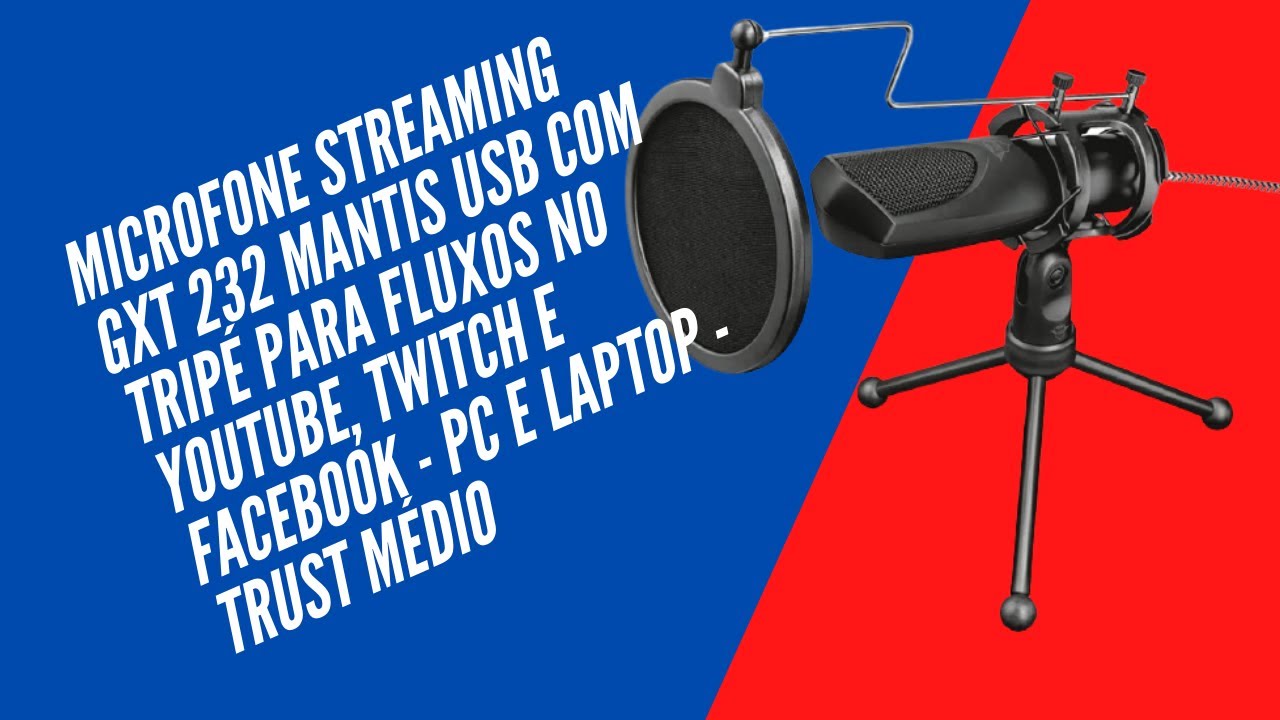 Microfone Streaming GXT 232 Mantis USB com tripé - YouTube