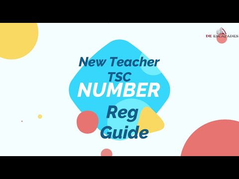 How to apply for TSC number guide - YouTube