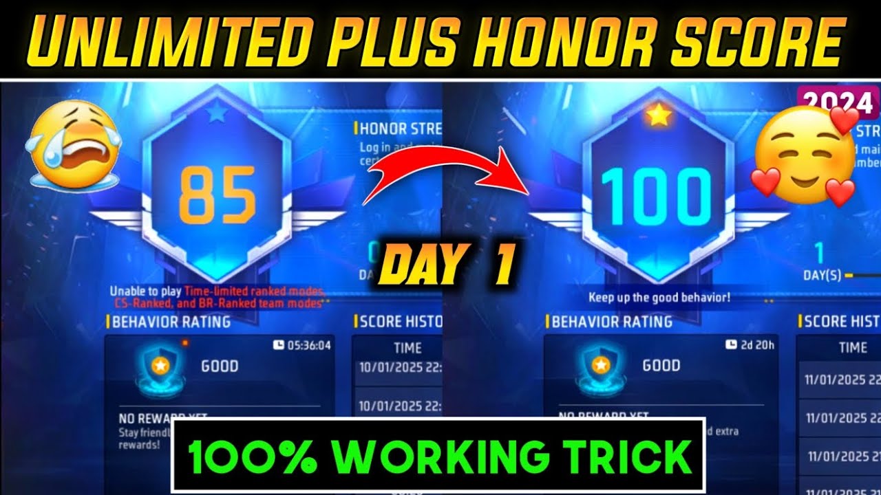 How to increase Honor score in Free fire || Free fire me Honor score ...