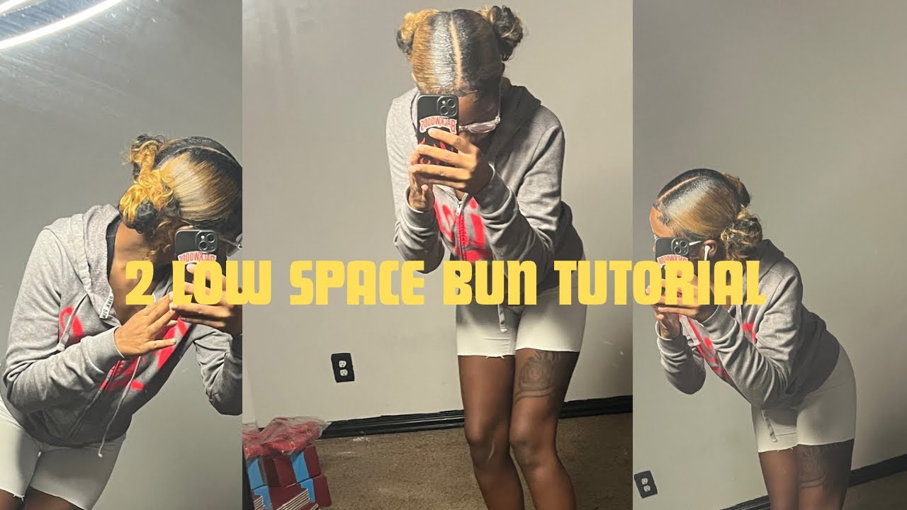 2 LOW SPACE BUN TUTORIAL !!! - YouTube
