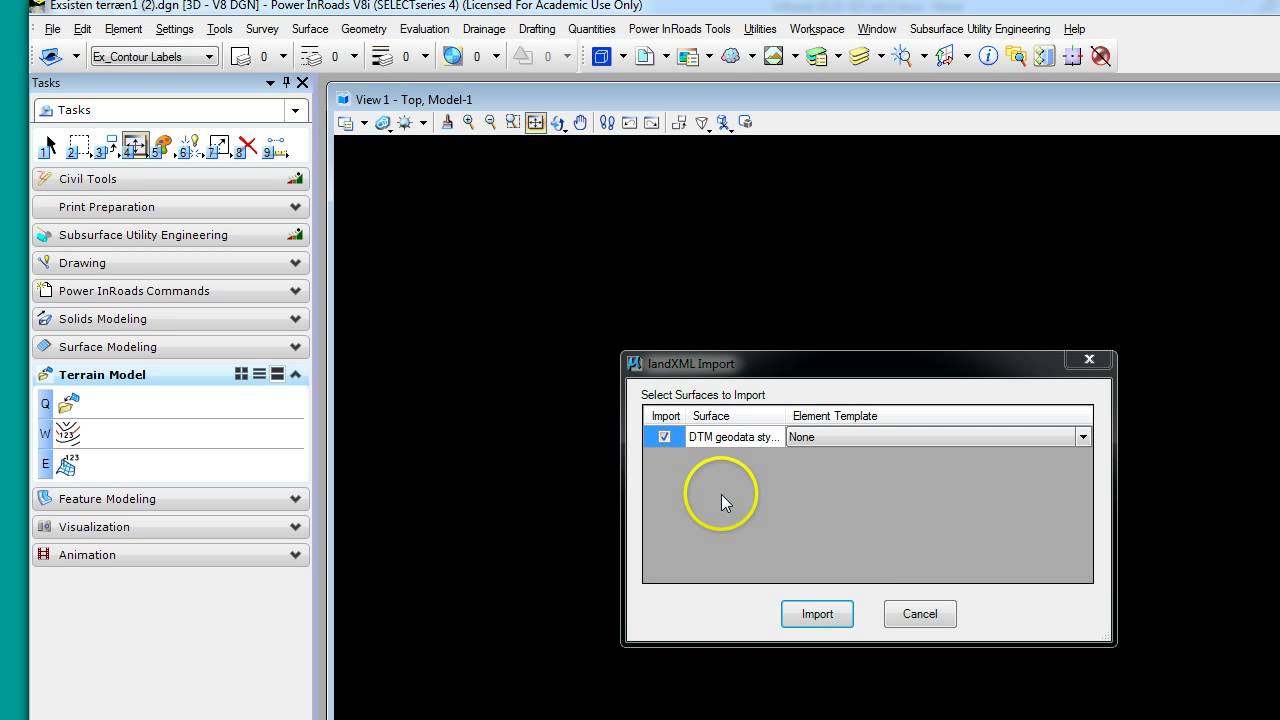 12) Bentley Power InRoads ss4. Indlæsning af DHM/Punktsky - YouTube