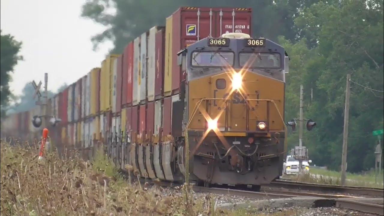 CSX I169 Intermodal Double-Stack Train from Bascom, Ohio July 24, 2022 - YouTube