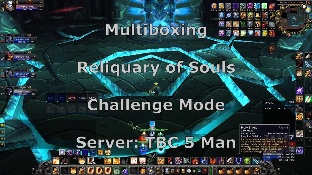 Multiboxing RoS (Challenge Mode) - TBC 5 MAN - YouTube