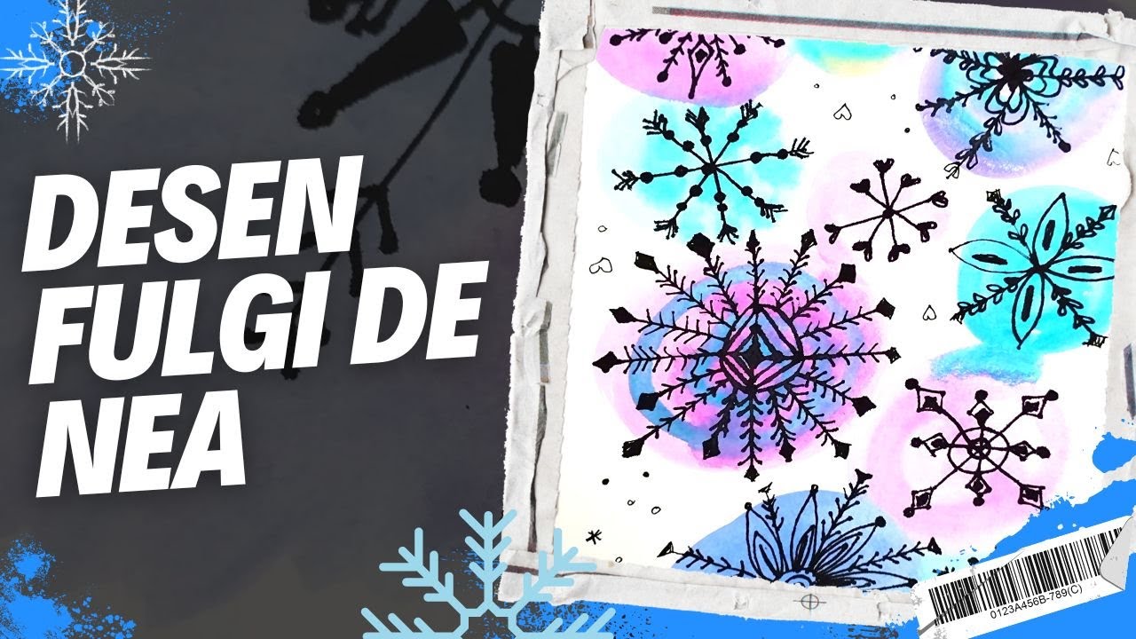 AVAP | Cum să desenezi fulgi de nea |Flori de gheață | Zăpadă | Desen ...