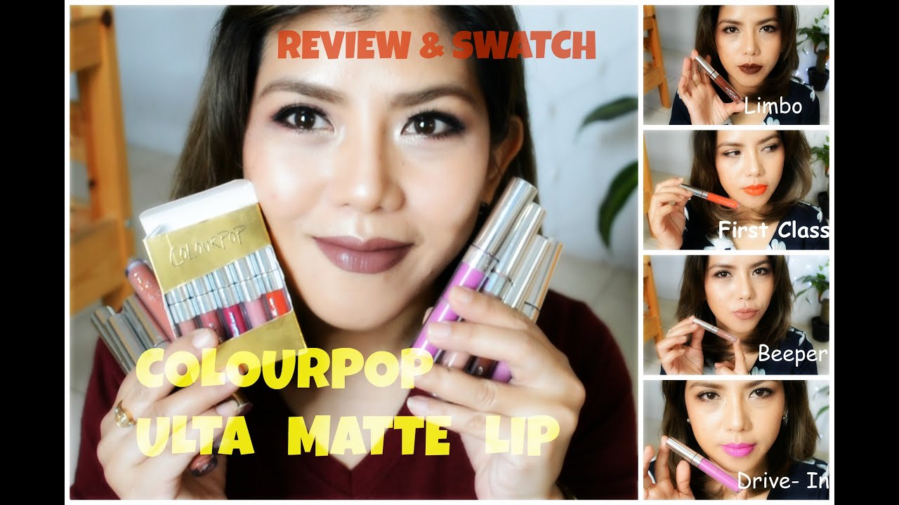 Review & Swatch Colourpop Ultra matte Lip - YouTube