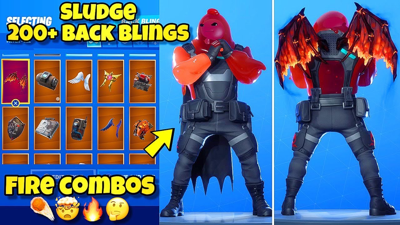 NEW "SLUDGE" SKIN Showcased With 200+ BACK BLING! Fortnite BR (BEST ...