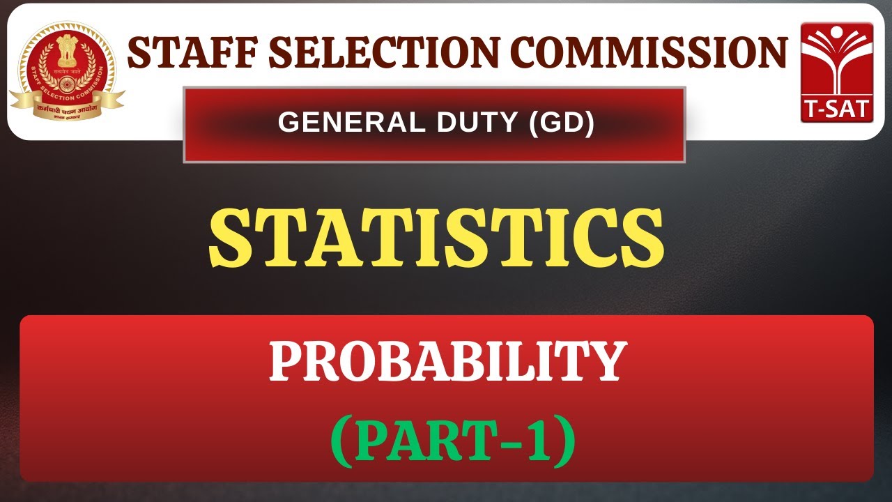 SSC GD | Statistics - Probability (Part-1) | T-SAT - YouTube
