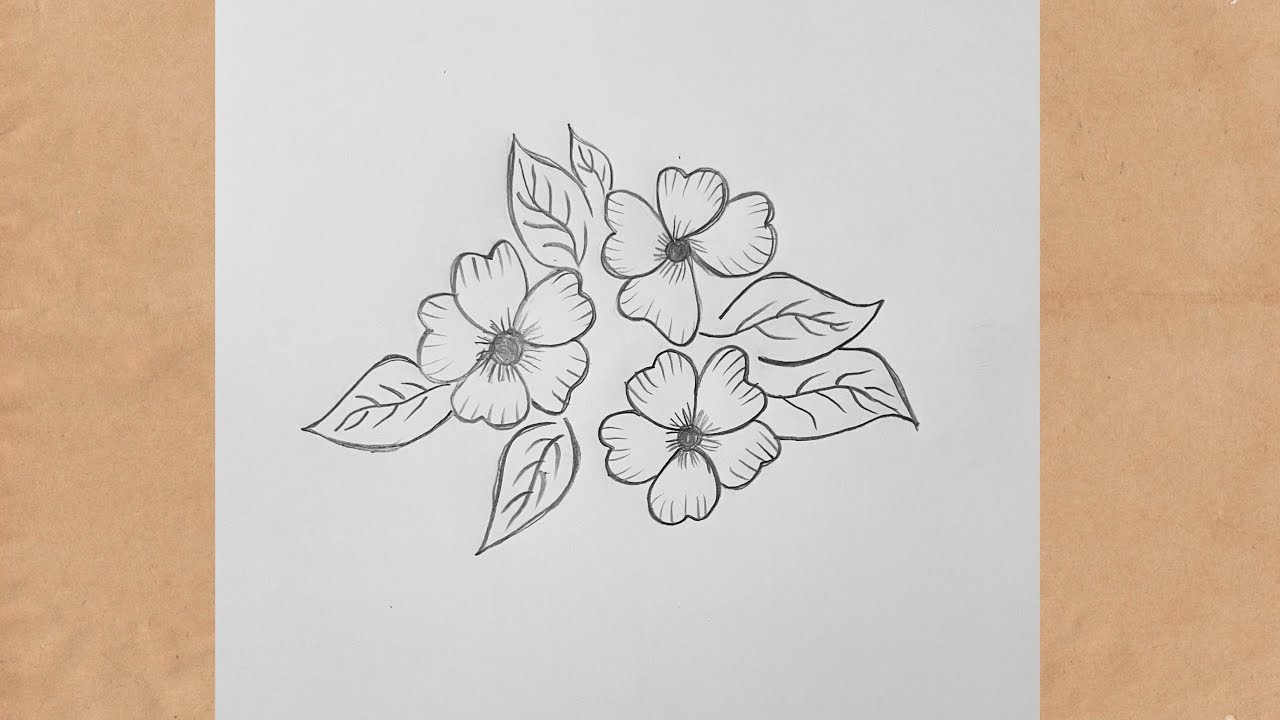 How to draw beautiful flowers. Pencil sketch for beginner @SLArtbook ...
