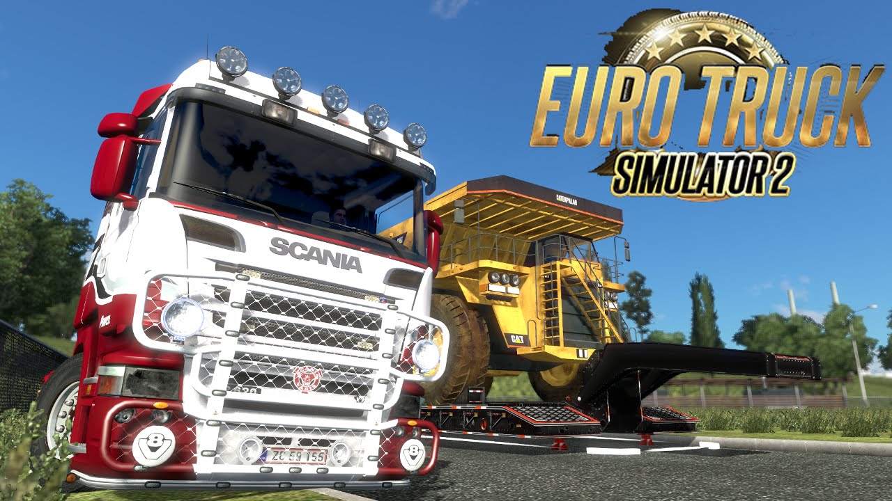 Euro Truck Simulator 2:(Ep6.1) Scania R999 Hauling a FAT Cat! - YouTube